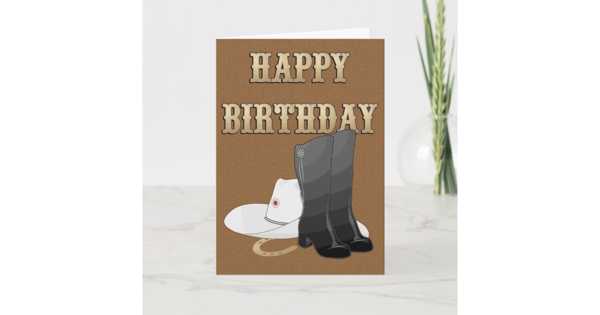BIRTHDAY Boots CARD | Zazzle