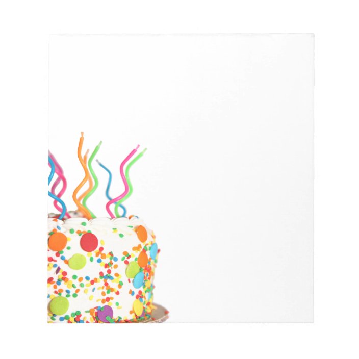 Birthday Cake Notepad | Zazzle.co.uk