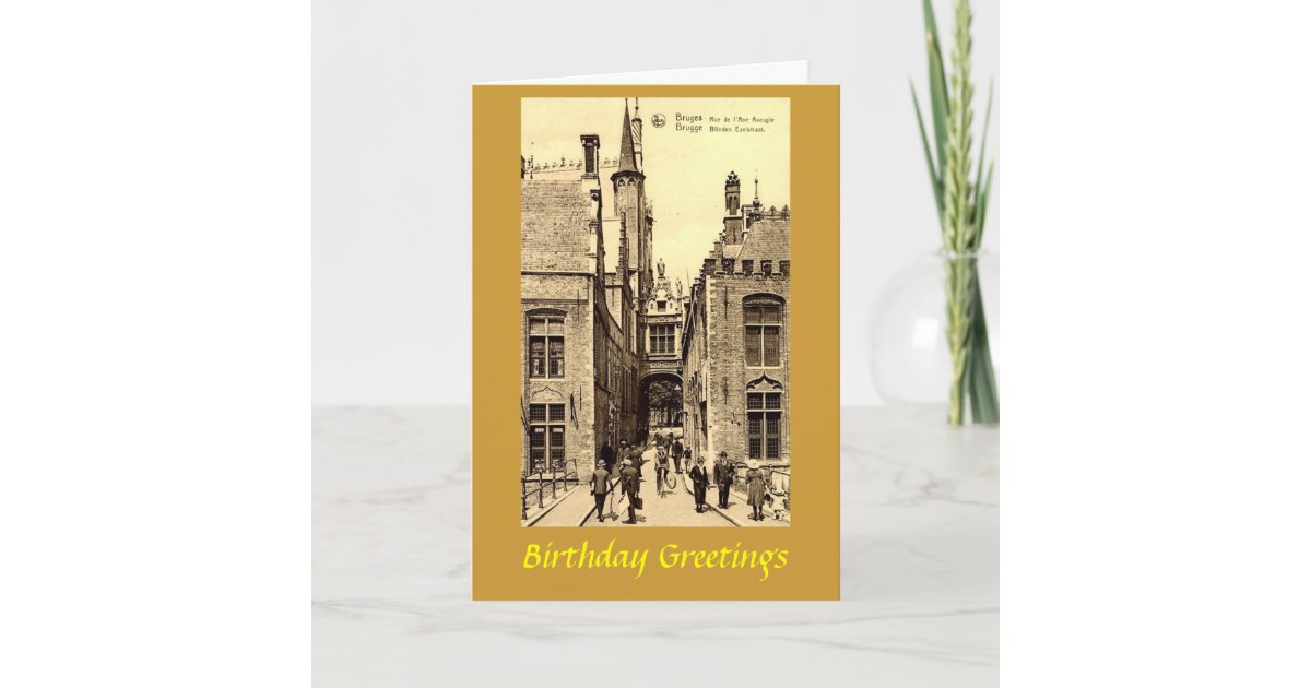 Birthday Card - Bruges, Belgium | Zazzle
