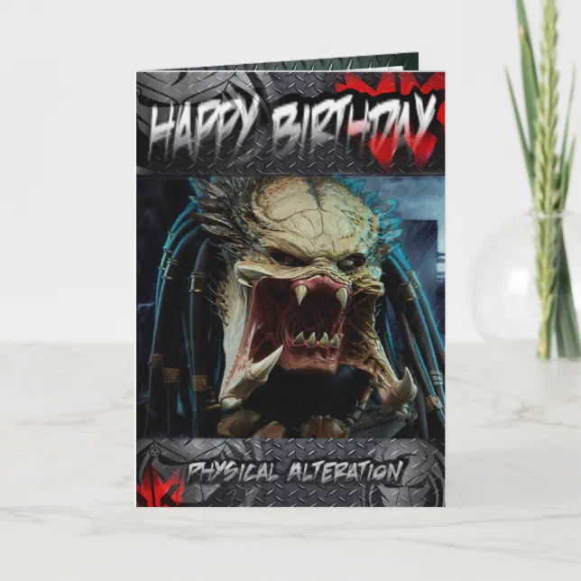 Birthday card predator | Zazzle