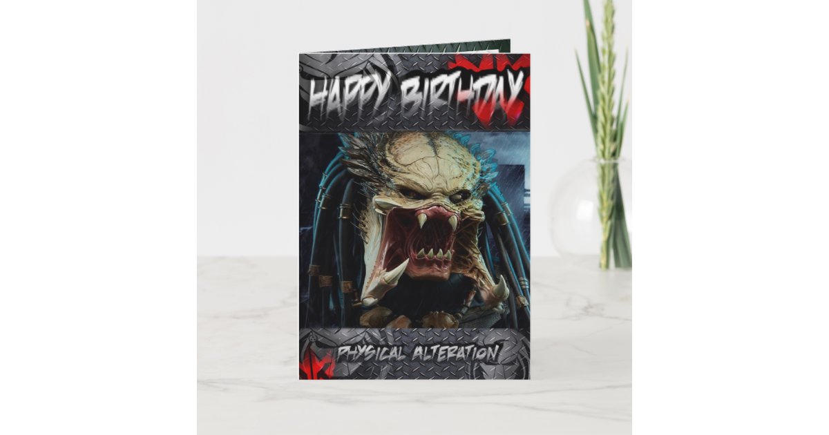 Birthday card predator | Zazzle.co.uk
