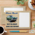Birthday Classic Muscle Green Car Envelope | Zazzle