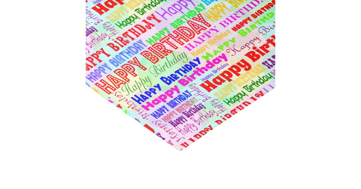 Birthday gift wrap paper,HAPPY Birthday Tissue Paper | Zazzle