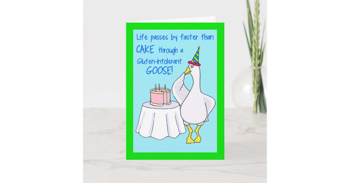 Birthday Goose Card | Zazzle.co.uk