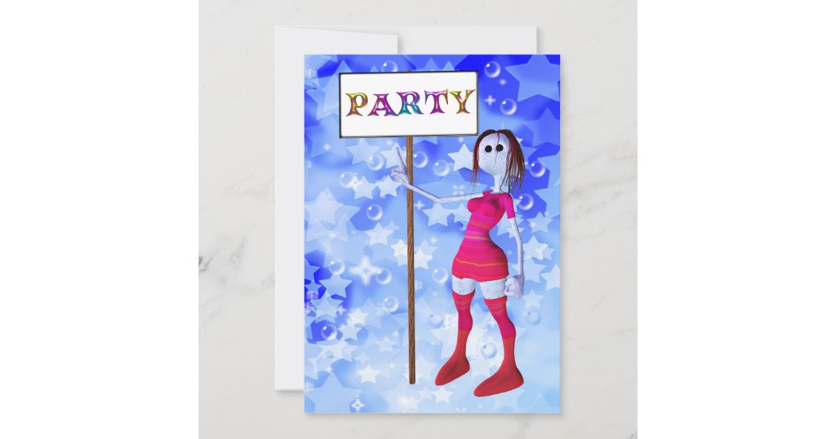 Birthday party sign board invitation | Zazzle