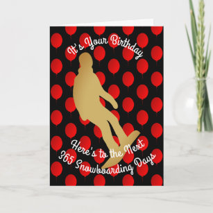 Snowboarding Birthday Cards | Zazzle UK