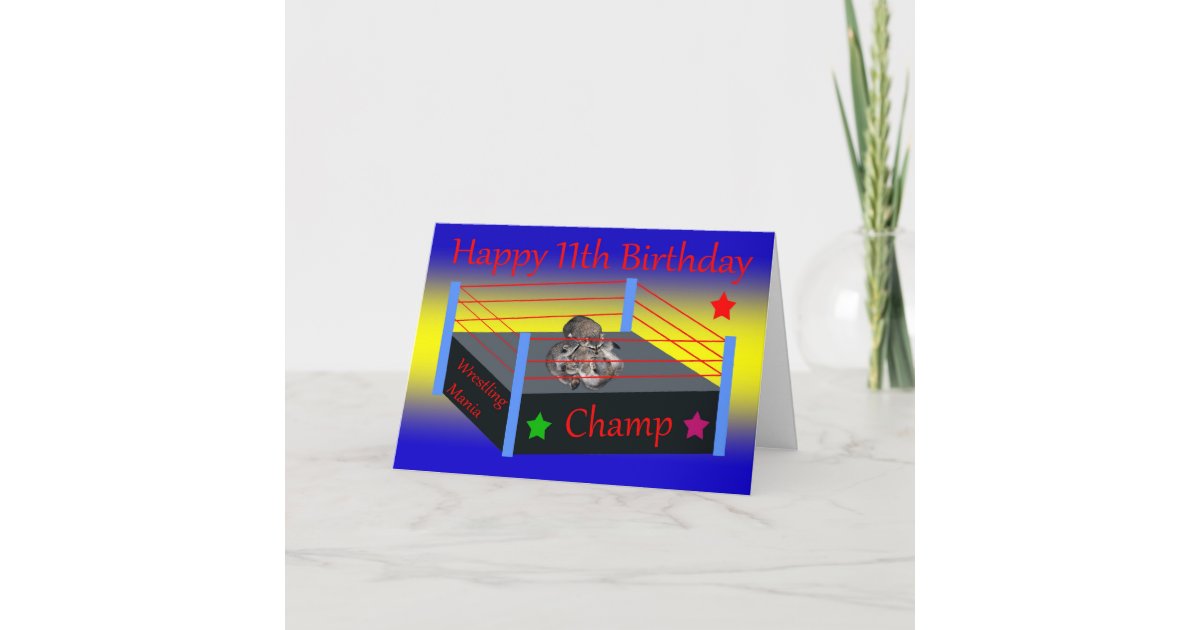 Birthday Wrestling Greeting Card | Zazzle