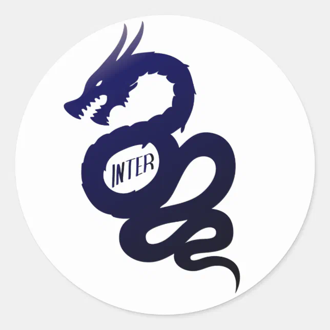 Biscione Nerazzurro Inter (Visconti crest) Classic Round Sticker | Zazzle