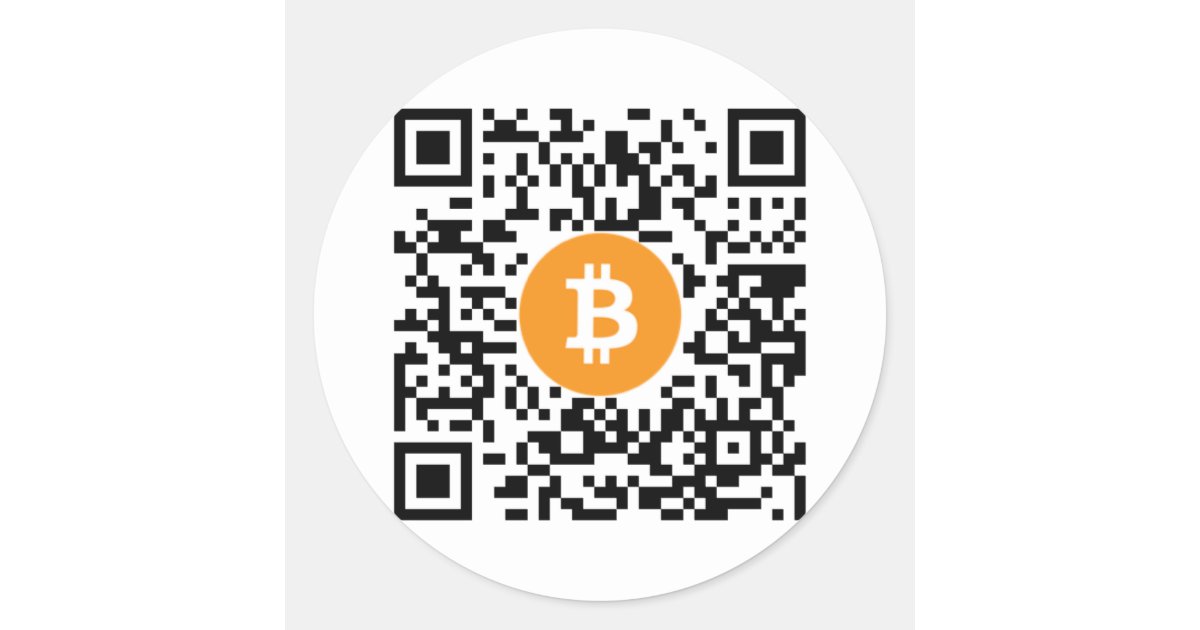 Bitcoin (BTC) Wallet QR Code Sticker - Round | Zazzle.co.uk Bitcoin (BTC) Wallet QR Code Sticker - Round | Zazzle.co.uk