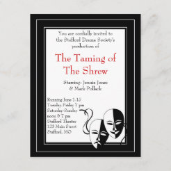 Drama Invitations | Zazzle UK
