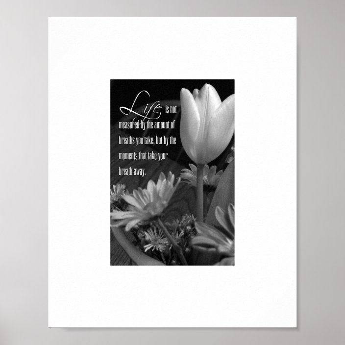 Black and White Floral Quote Wall Art | Zazzle.co.uk
