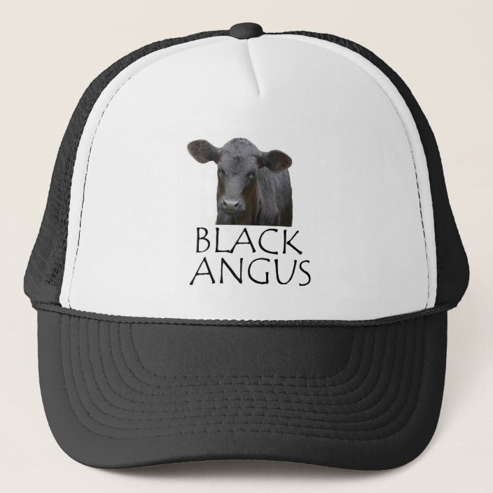 Black Angus Cow Trucker Hat | Zazzle.co.uk