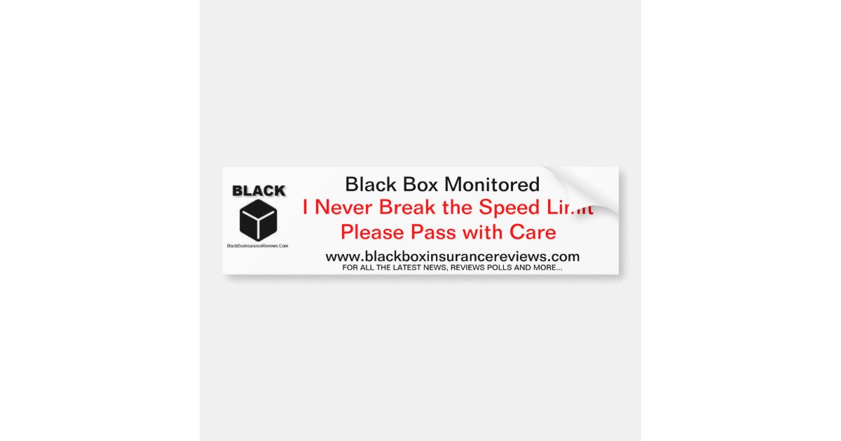 Black Box Car Sticker - Speed Limit | Zazzle