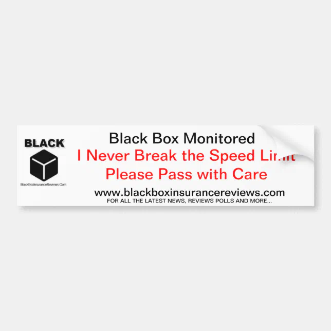 Black Box Car Sticker - Speed Limit | Zazzle