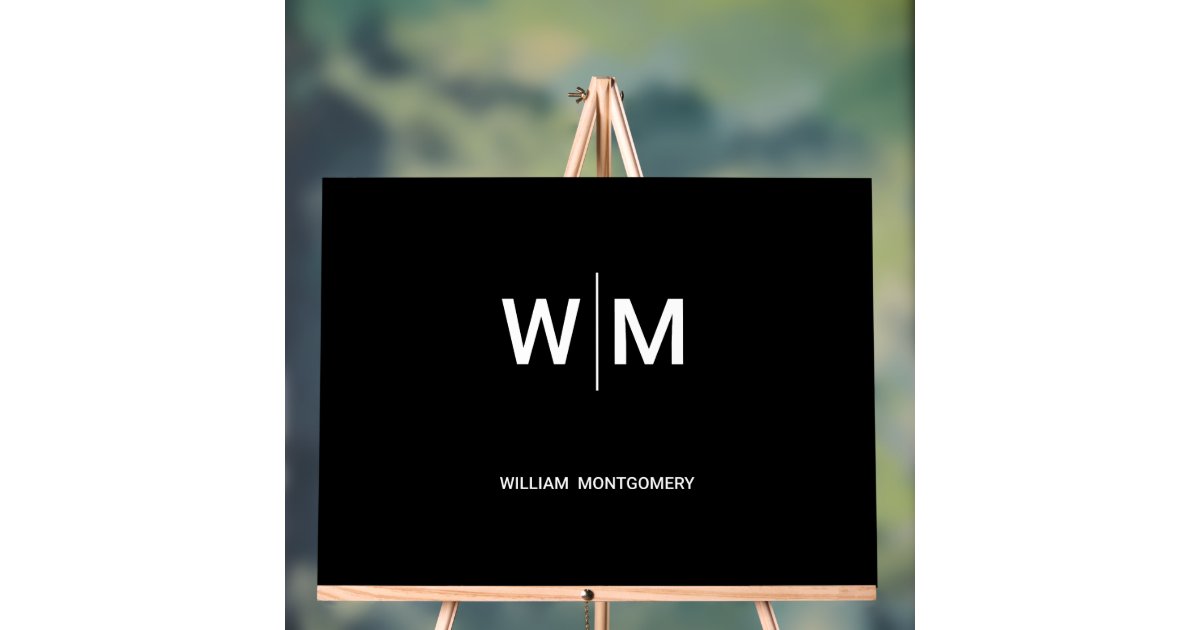 Black Branded Logo | Corporate Business Company Acrylic Sign | Zazzle