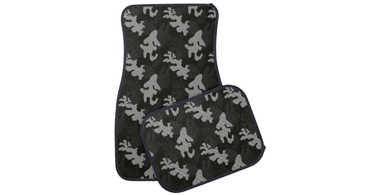 Black Camouflage Pattern Car Mat | Zazzle