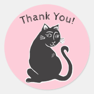 Cute Thank You Cat Stickers | Zazzle.co.uk