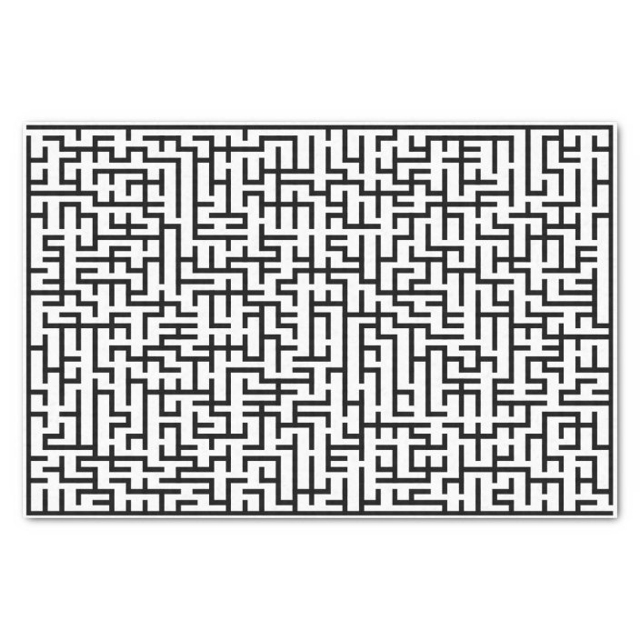 Black Giant Line Maze Tissue Paper | Zazzle.co.uk