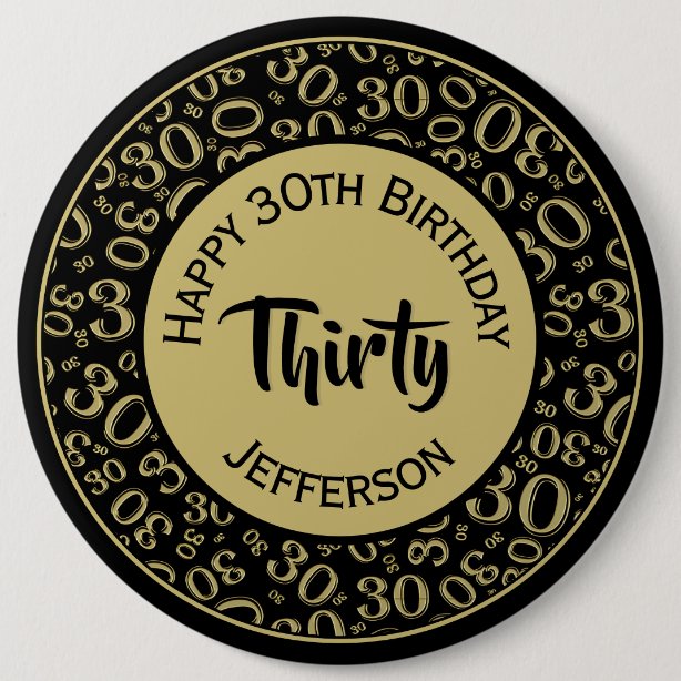 30th Birthday Badges & Pins | Zazzle UK