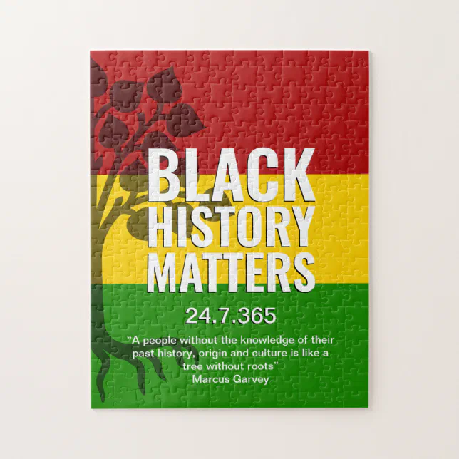 Black History Marcus Garvey Quote BHM Jigsaw Puzzle | Zazzle