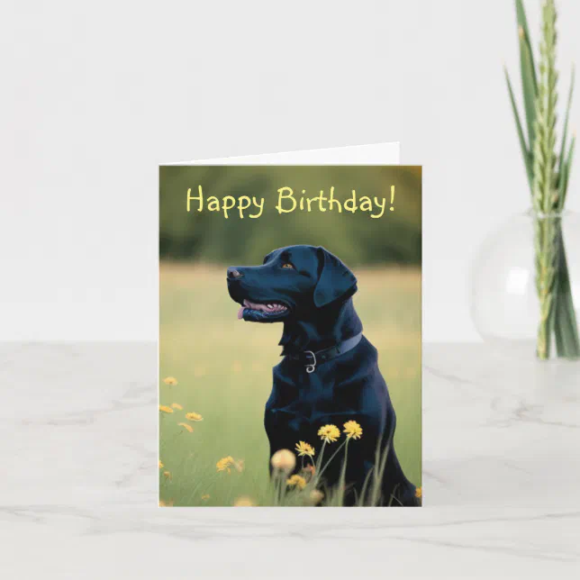 Black Lab Birthday Card | Zazzle
