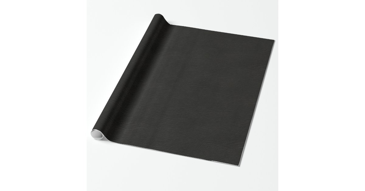 Black Leather Wrapping Paper | Zazzle