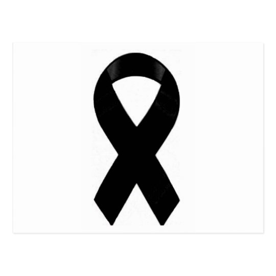 Black Memorial Ribbon.jpg Postcard | Zazzle.co.uk