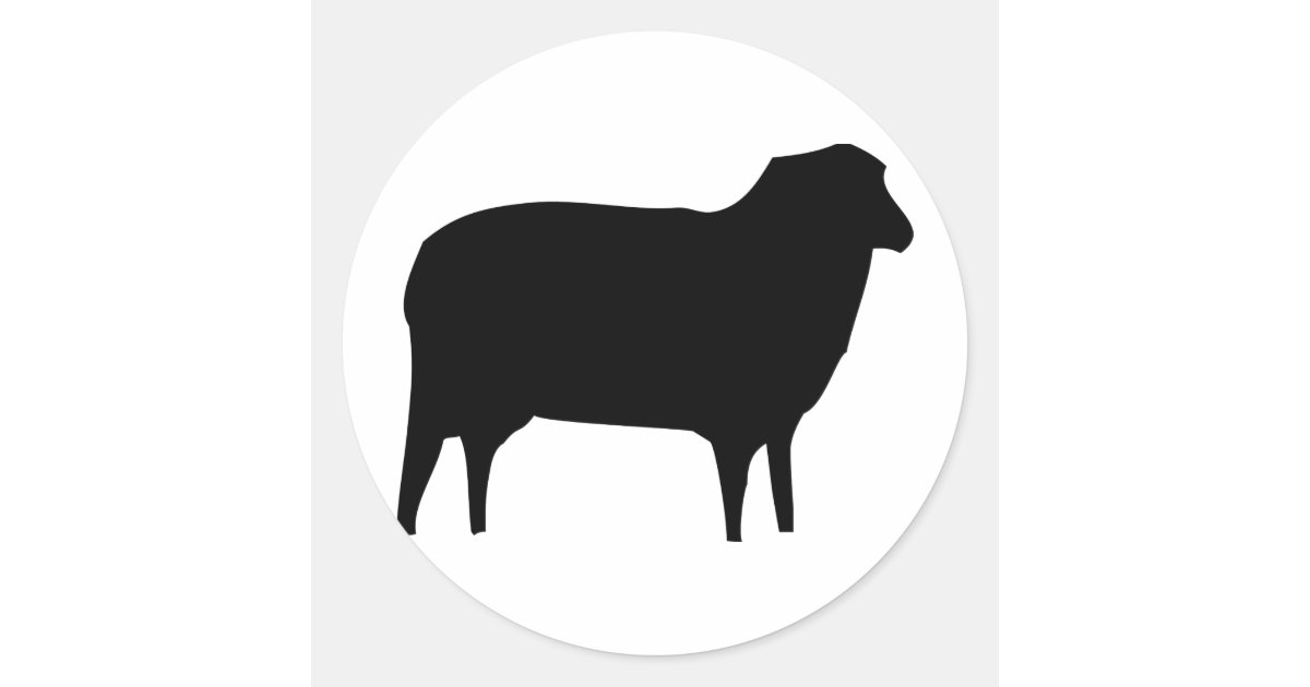 black sheep icon classic round sticker | Zazzle