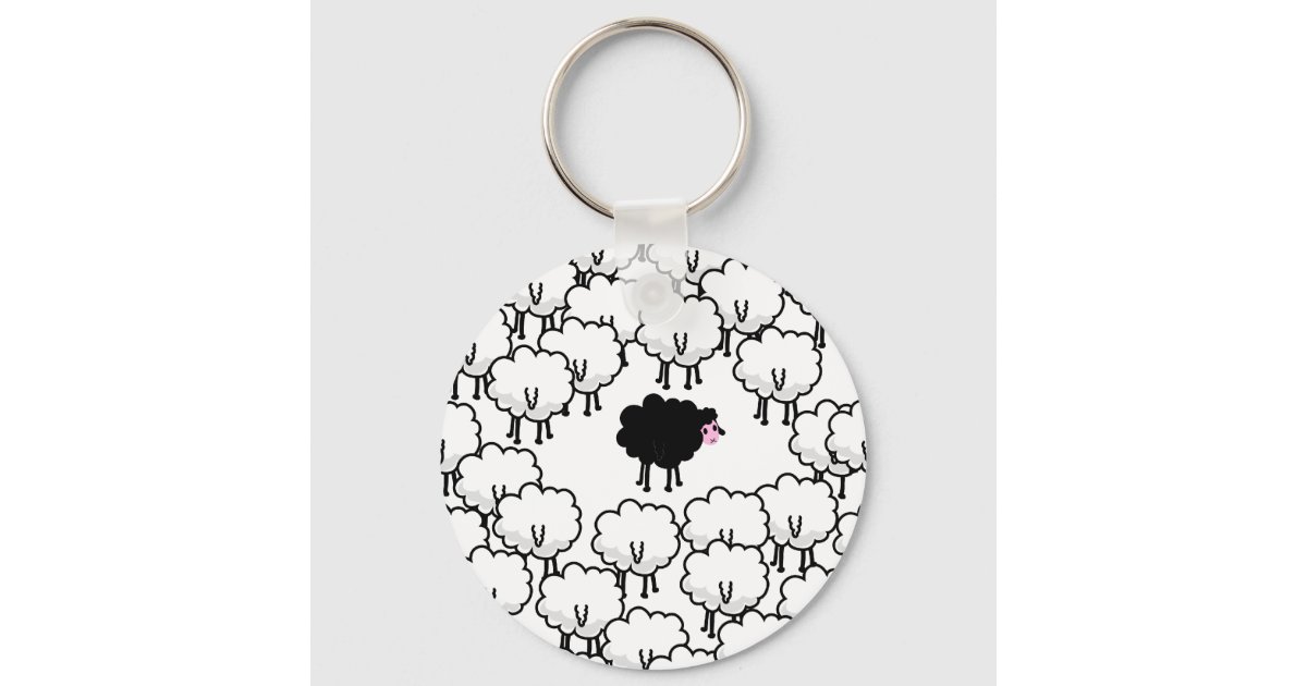 Black Sheep Key Ring | Zazzle
