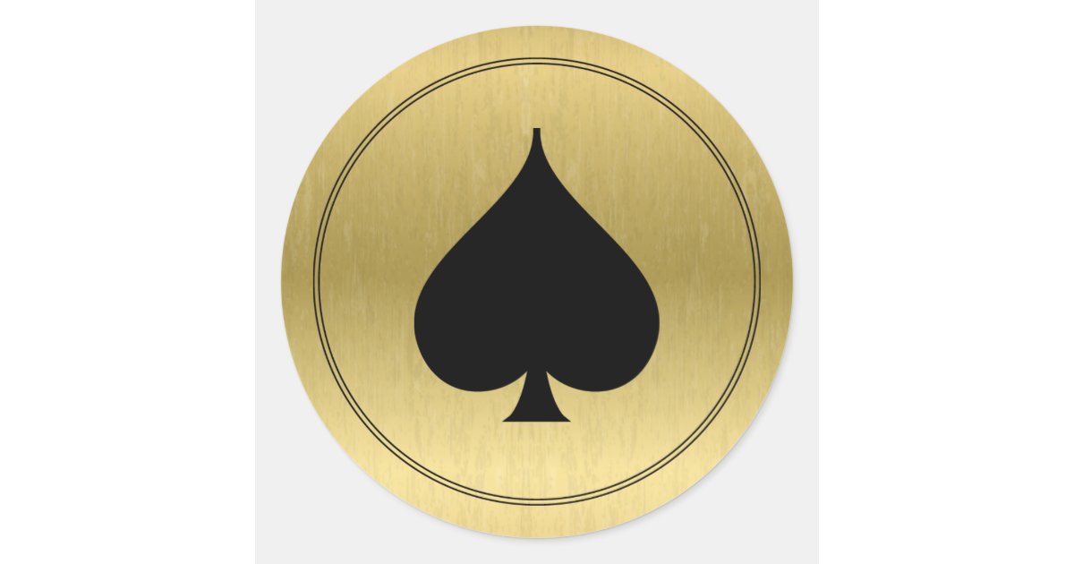 Black Spade Symbol Sticker | Zazzle