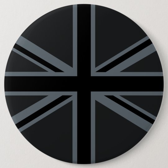 Black Union Jack Flag Design 6 Cm Round Badge | Zazzle.co.uk