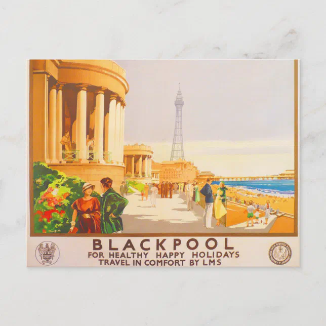 Blackpool British Railways LMS Vintage Travel Postcard | Zazzle