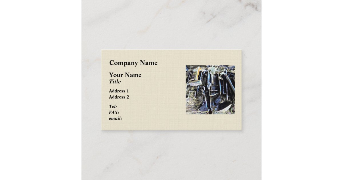 Blacksmith Tools Business Card | Zazzle