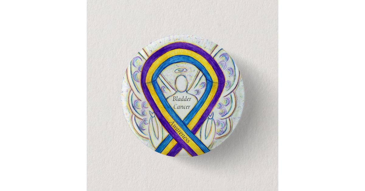 Bladder Cancer Angel Awareness Ribbon Pins | Zazzle