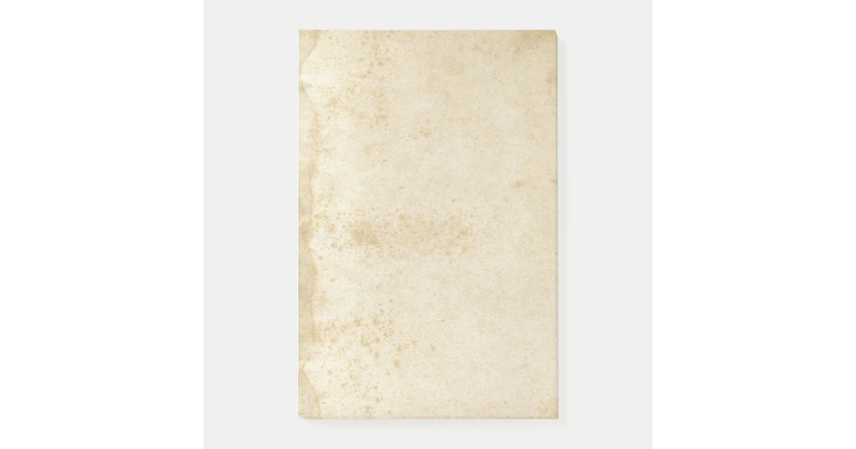 Blank Antique Stained Paper Post-it Notes | Zazzle