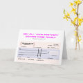 Blank Check Birthday Card | Zazzle