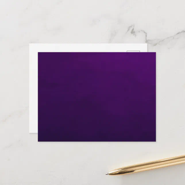 BLANK CREATE YOUR OWN PURPLE POSTCARD | Zazzle