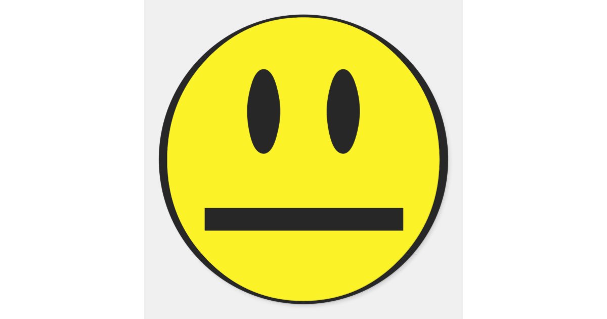 Blank Smile Face Classic Round Sticker | Zazzle