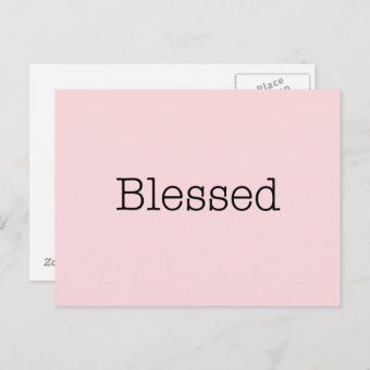 Blessed Quotes Pink Inspirational Faith Quote Postcard | Zazzle