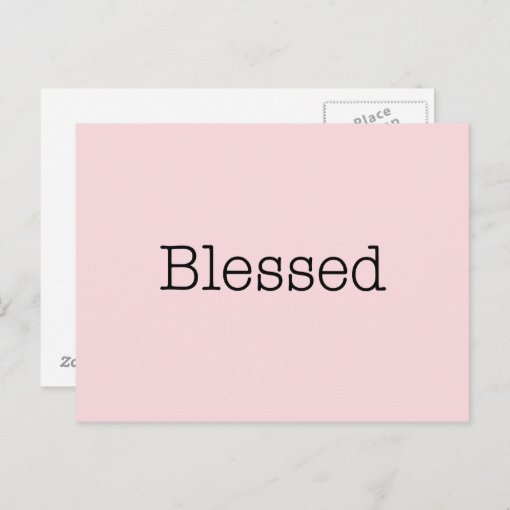 Blessed Quotes Pink Inspirational Faith Quote Postcard | Zazzle