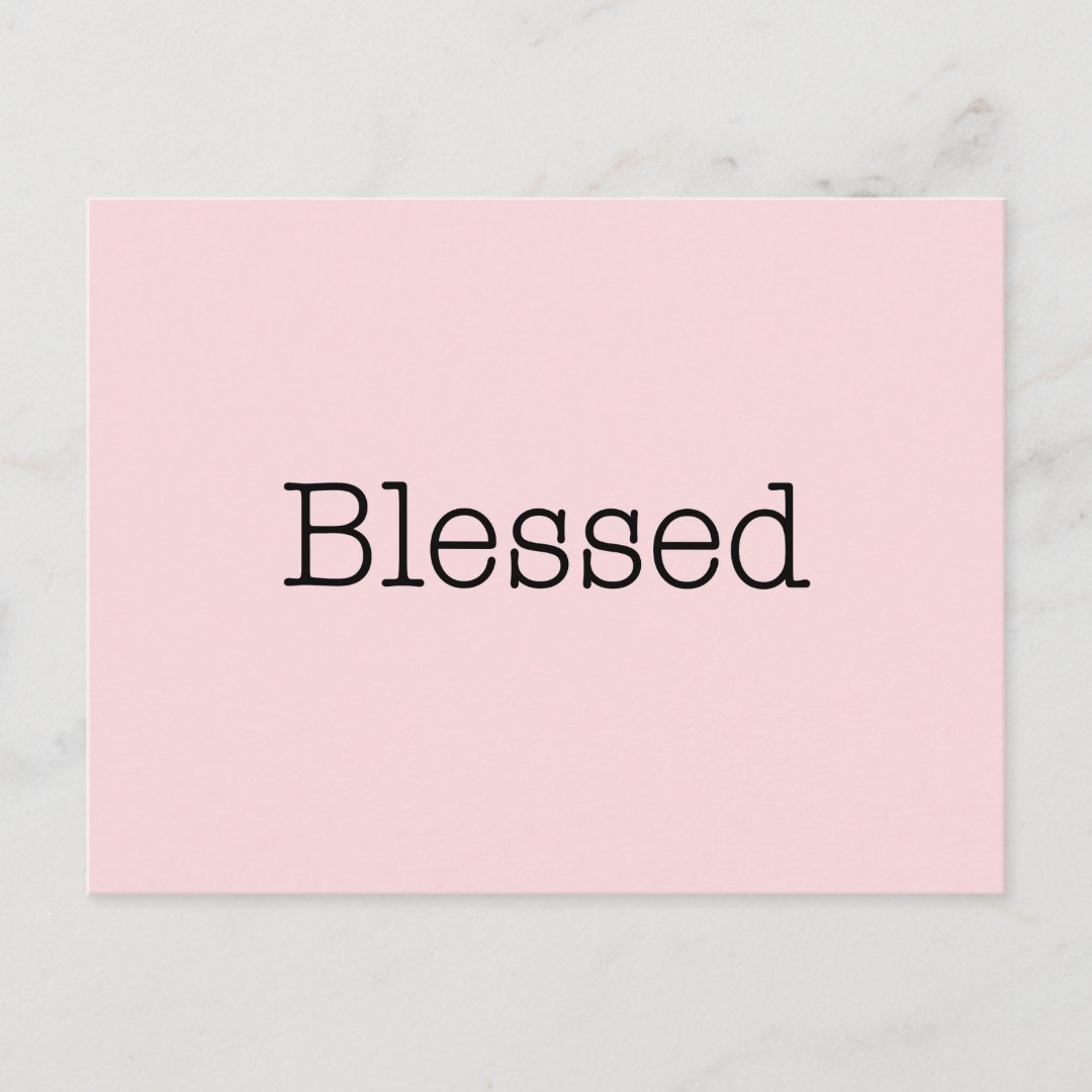 Blessed Quotes Pink Inspirational Faith Quote Postcard | Zazzle