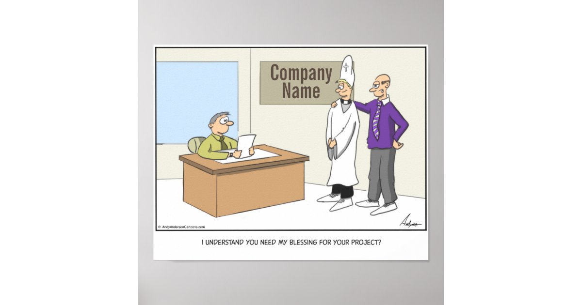 Blessing project cartoon personalised poster | Zazzle