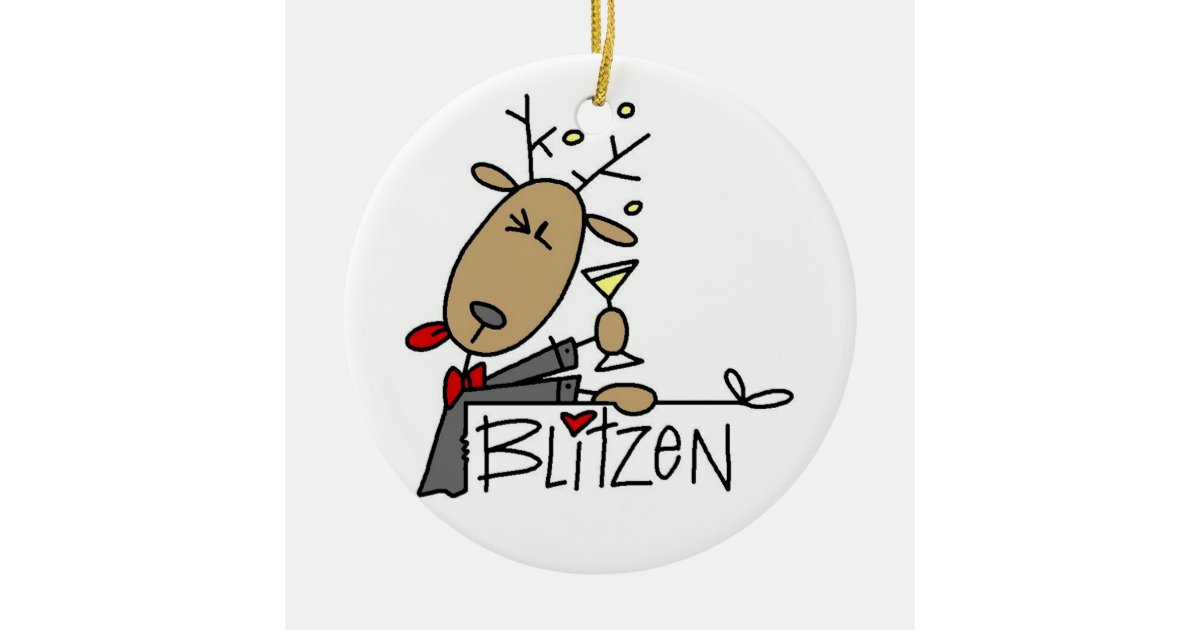 Blitzen the Reindeer Christmas Keepsake Ornament | Zazzle