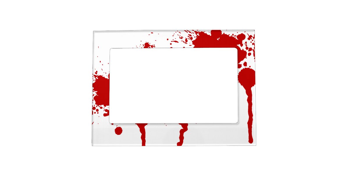 Blood Splatter Bloody Wound Bleeding Halloween Magnetic Frame | Zazzle