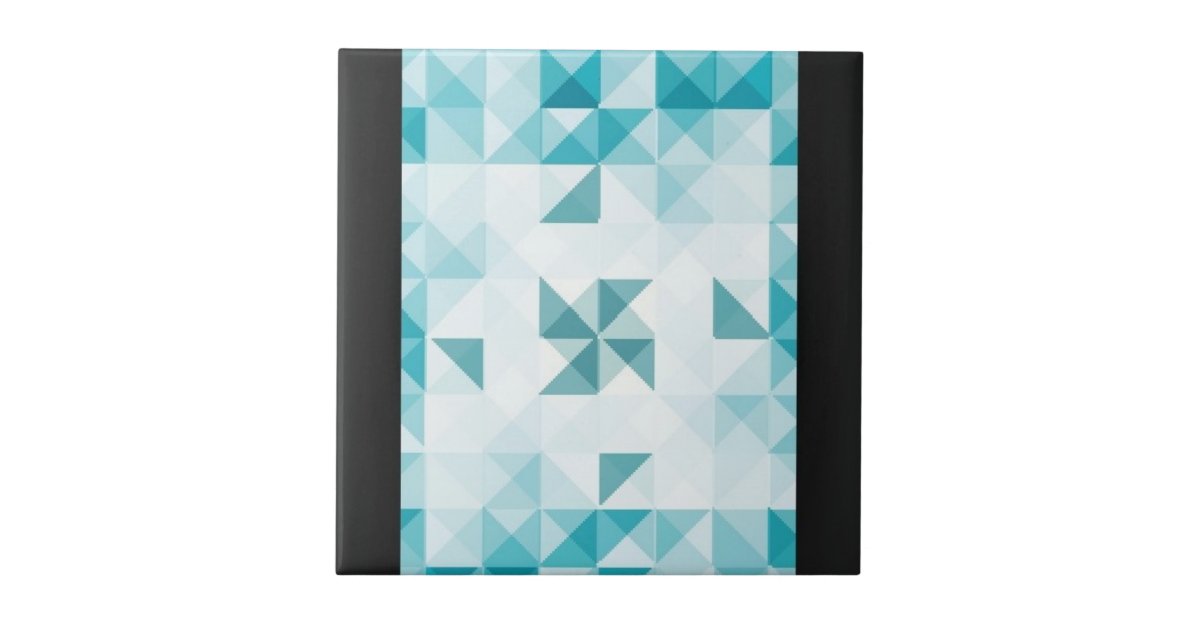 Blue Abstract Geometrical Background Template Tile | Zazzle