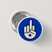 Blue and White Middle Finger Hamsa, Support Israel 3 Cm Round Badge ...