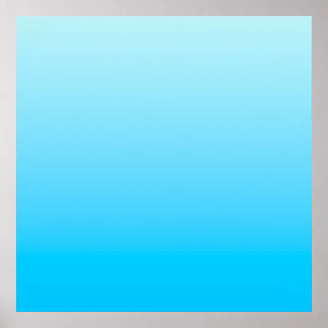 Blue colour gradient background poster | Zazzle