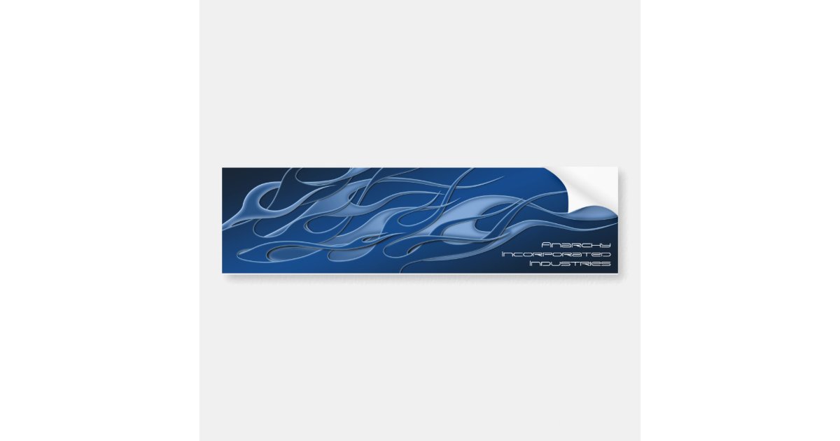 Blue Flame 2 Bumper Sticker | Zazzle