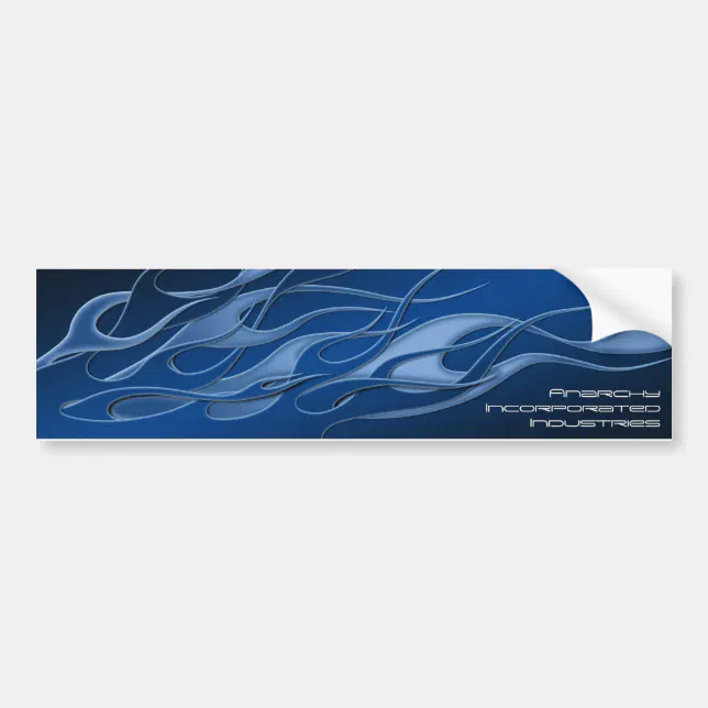 Blue Flame 2 Bumper Sticker | Zazzle
