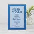 Blue Glitter SURPRISE Birthday Invitation | Zazzle